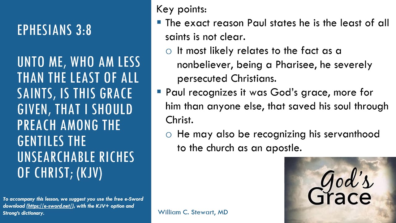 Ephesians 3:8 - YouTube