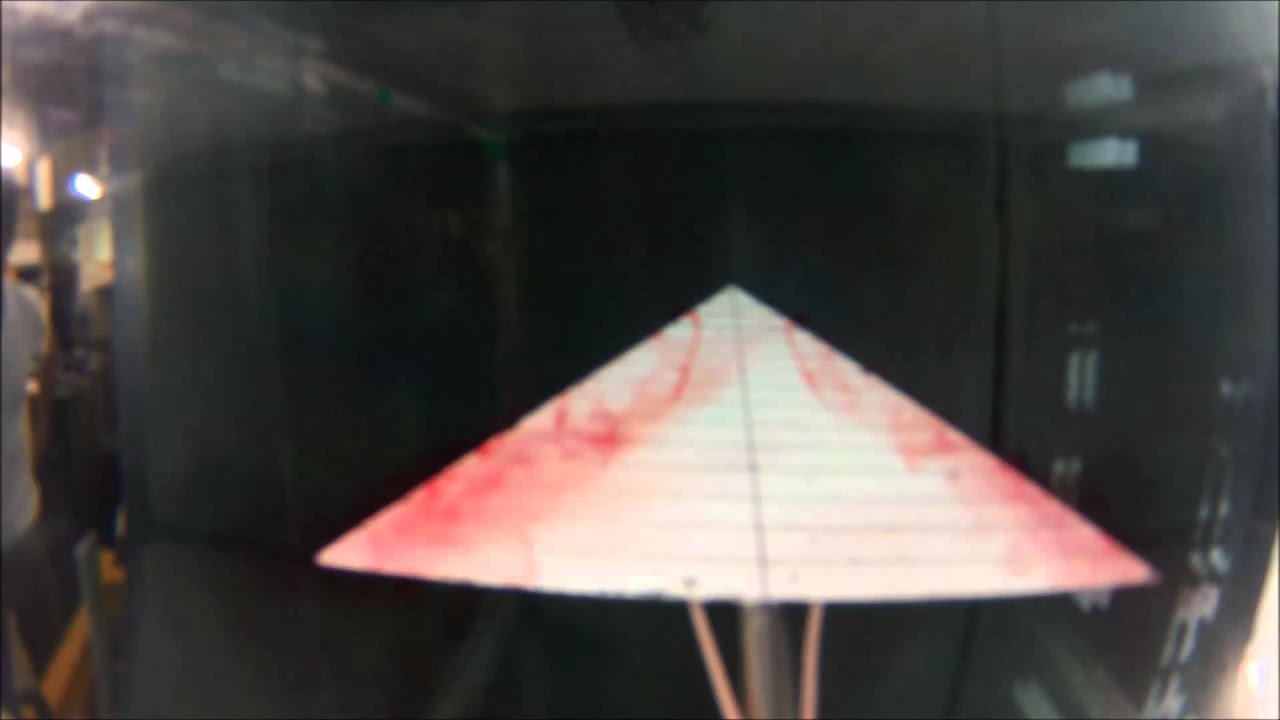 Flow visualization on delta wing - YouTube