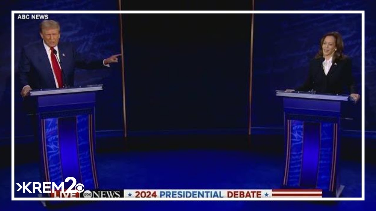 Donald Trump and Kamala Harris face off in debate for first time - YouTube