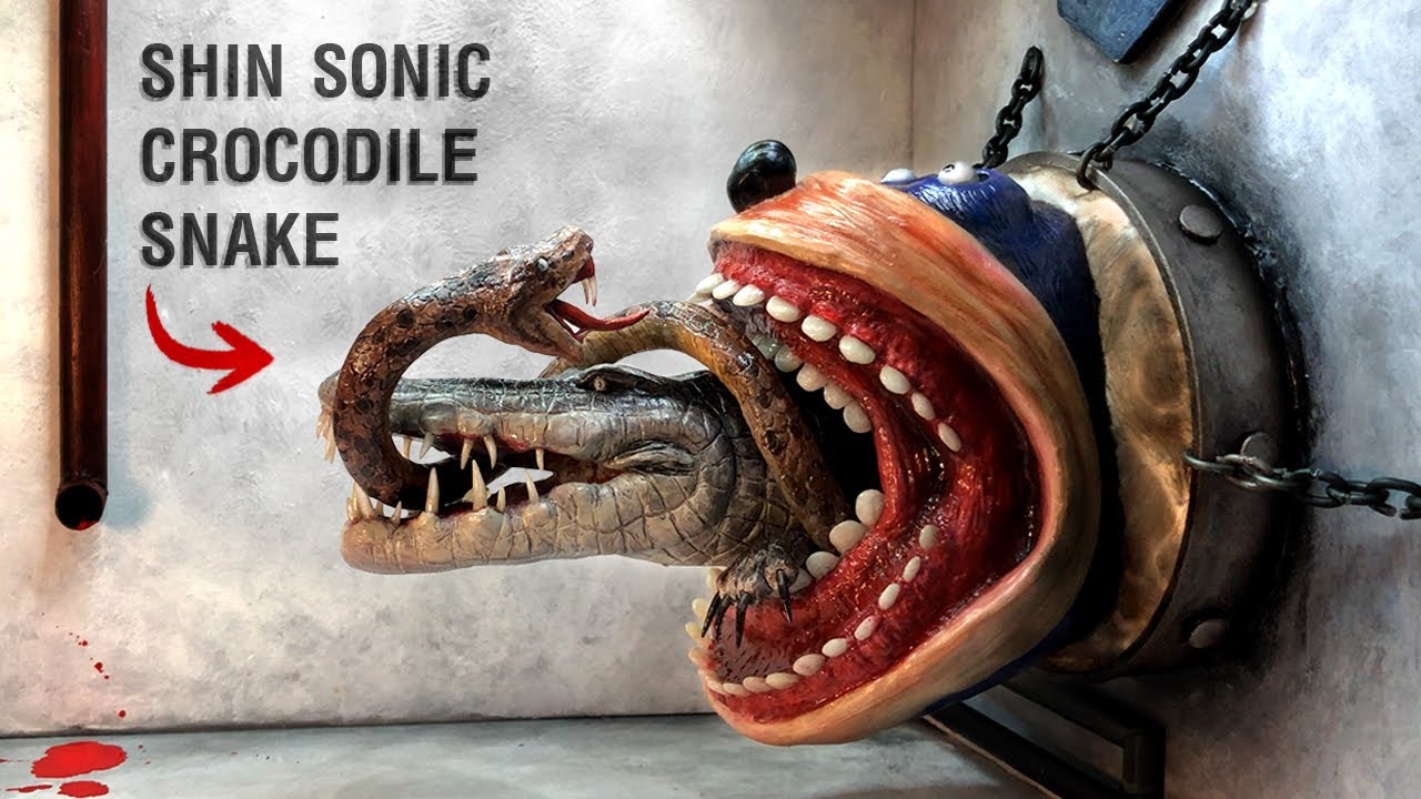 Making the model of Shin Sonic eating the Crocodile and the Snake ...