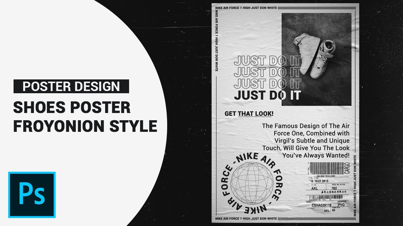 Shoes Poster Froyonion Style - Tutorial Photoshop CC 2020 - YouTube