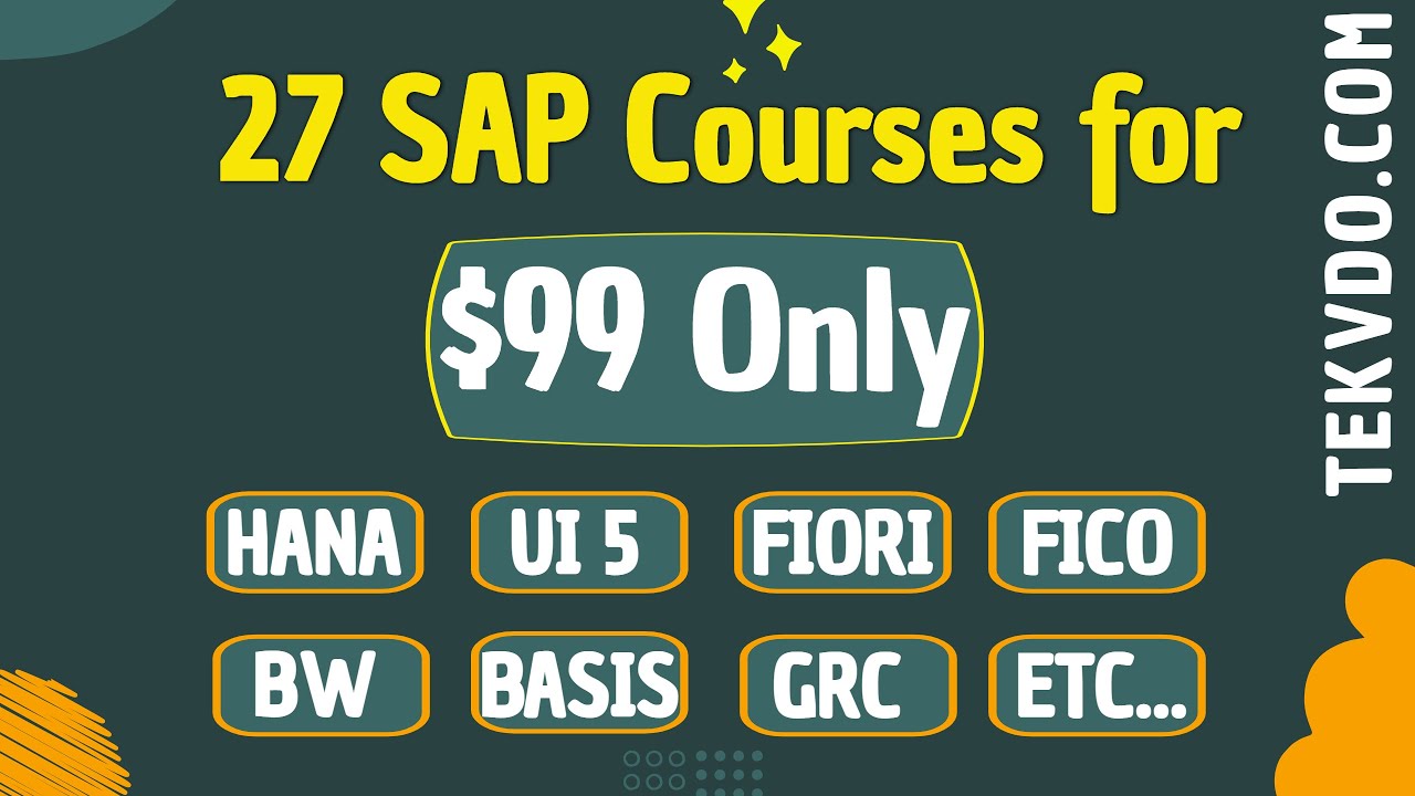 Big Sale: 27 SAP Courses for $99 Only - YouTube