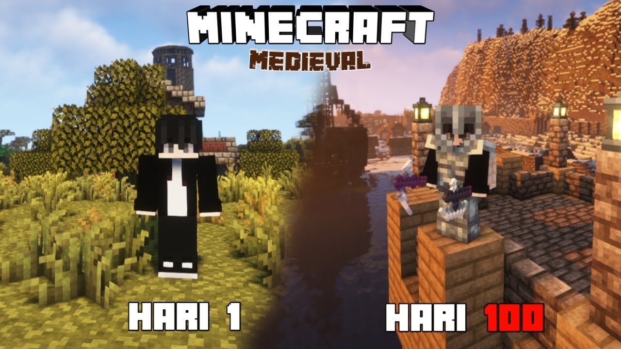100 Hari di Dunia Minecraft Medieval 1.19.2 - YouTube
