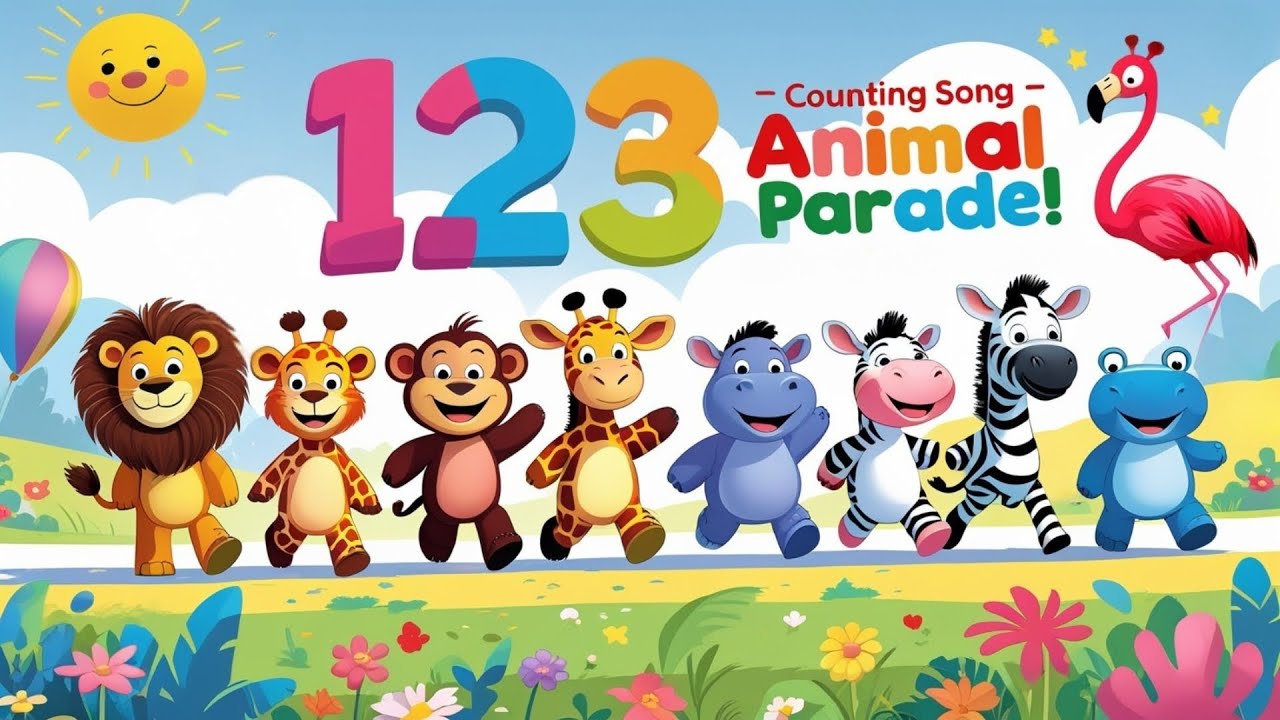 123 Counting Song – Animal Parade! | Learn Numbers with Cute Animals ...