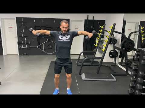 Kako raditi ODRUČENJE - lateralno dizanje sa bučicama za RAMENA - YouTube