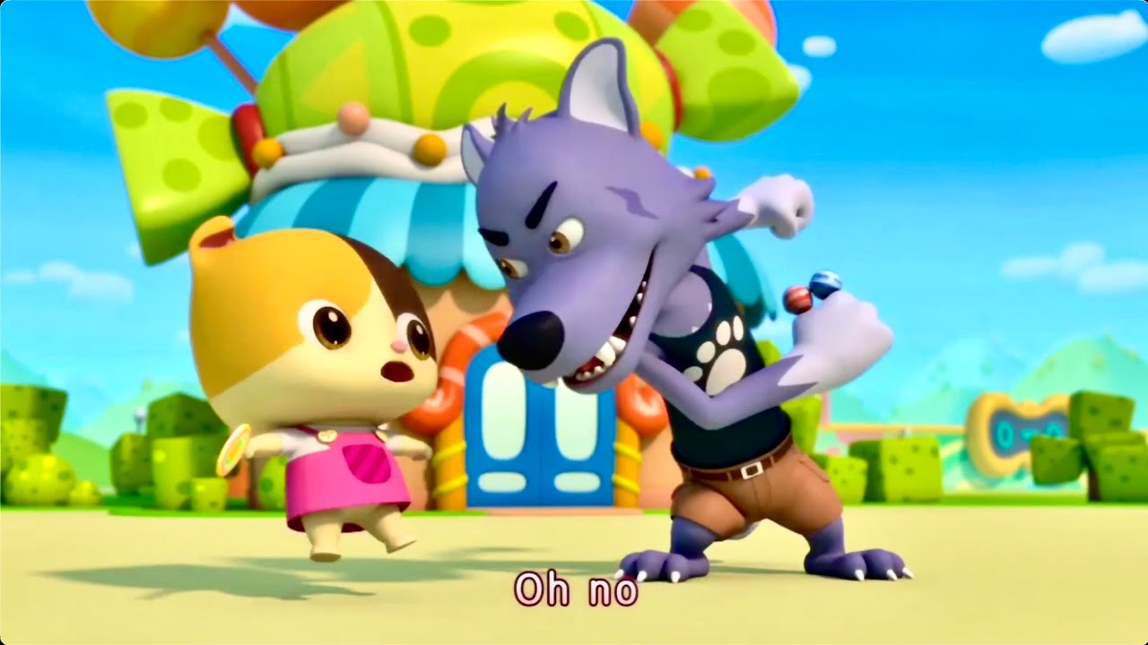 lollipops robber wolf helping police car - YouTube