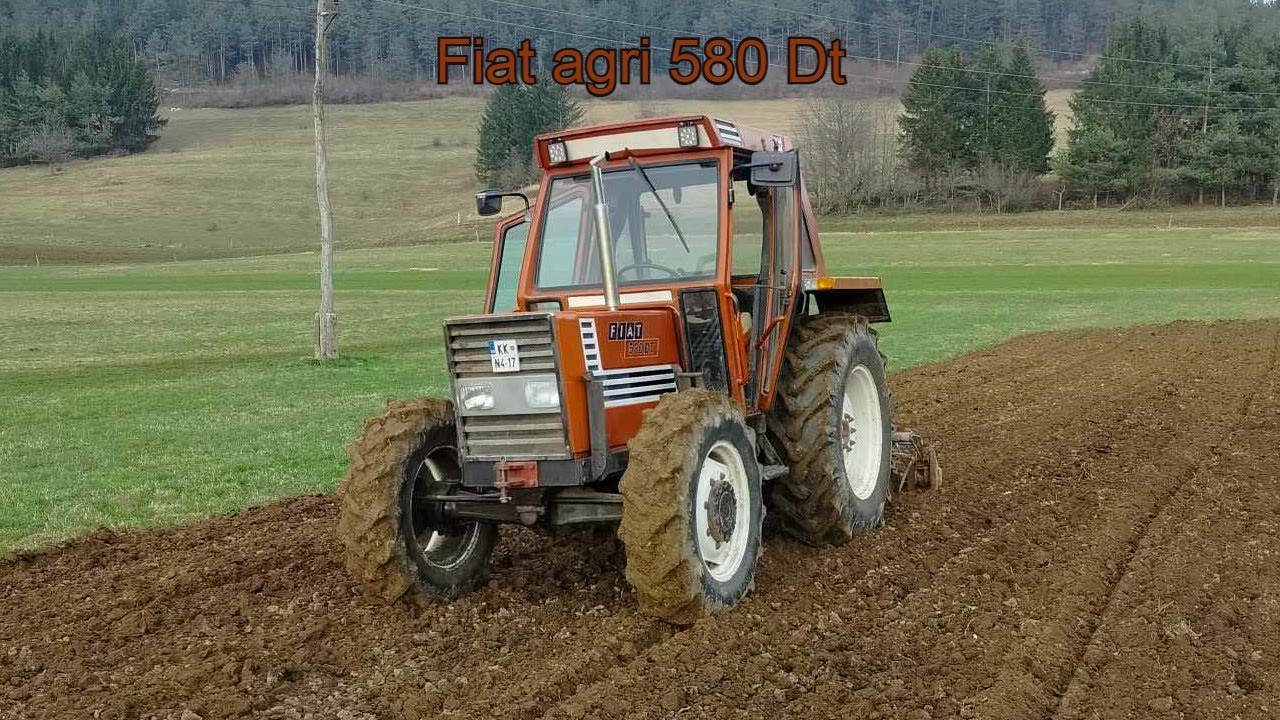 Fiat agri 580 Dt | Cultivating | CAB View Sound - YouTube