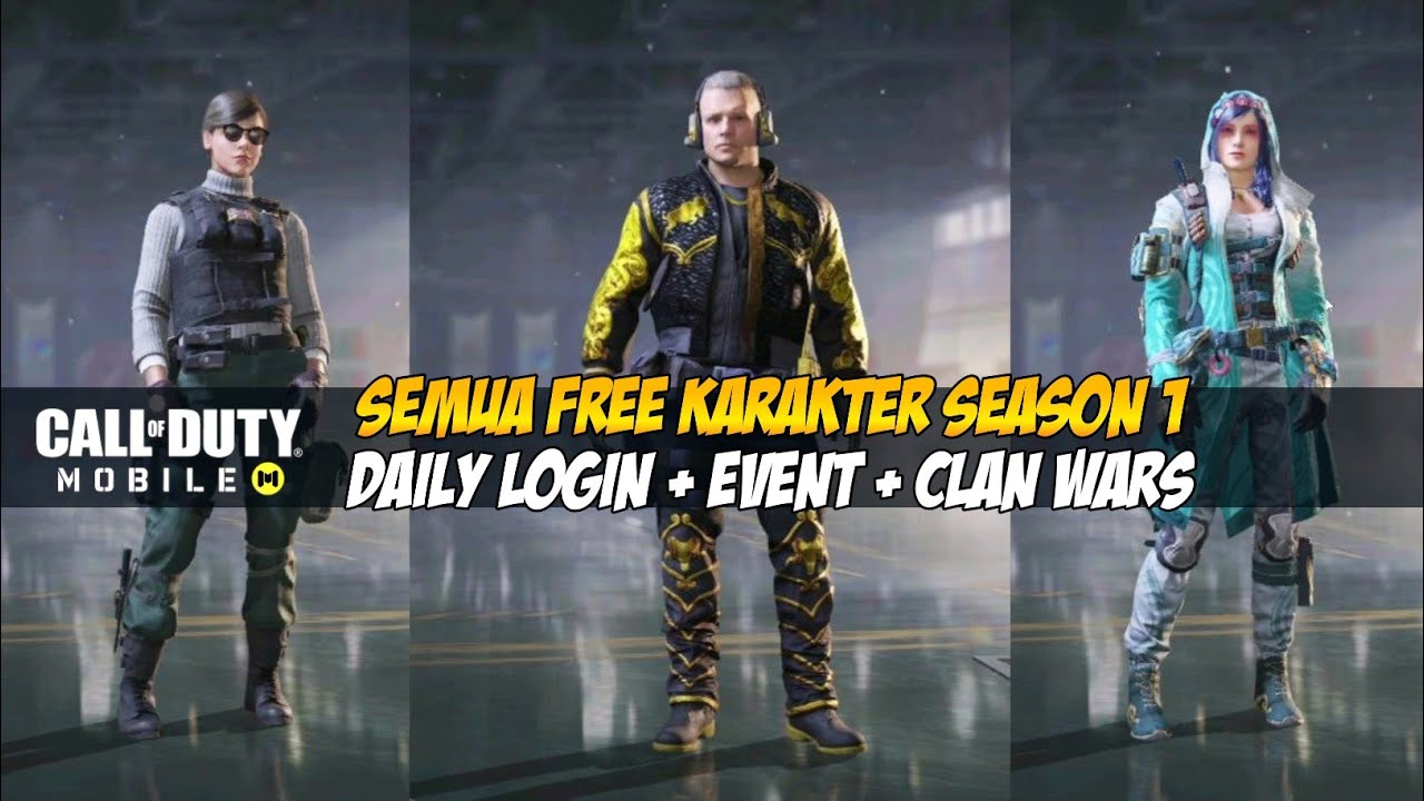 semua free karakter codm season 1 (2023) | daily login karakter + event karakter | CODM ...