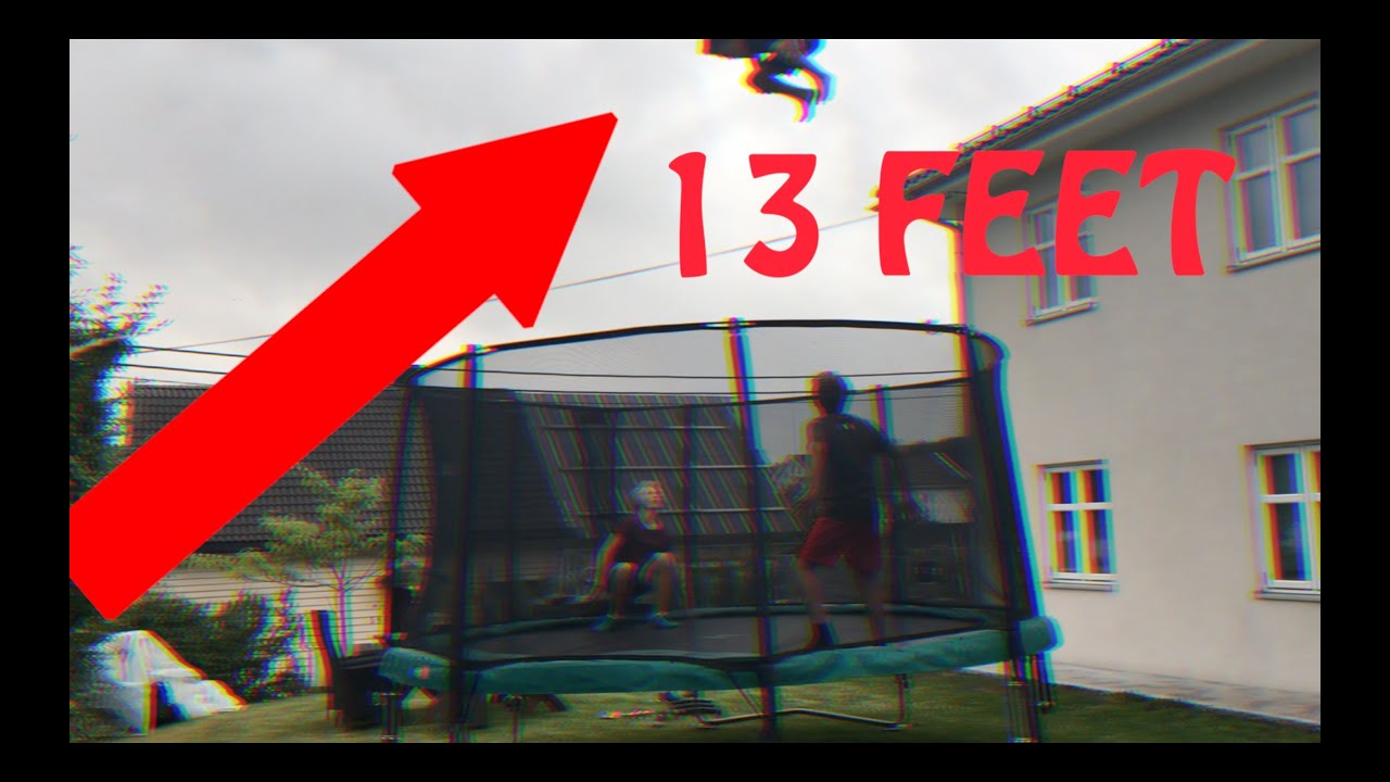 Crazy 13 Feet Trampoline Jump! - YouTube