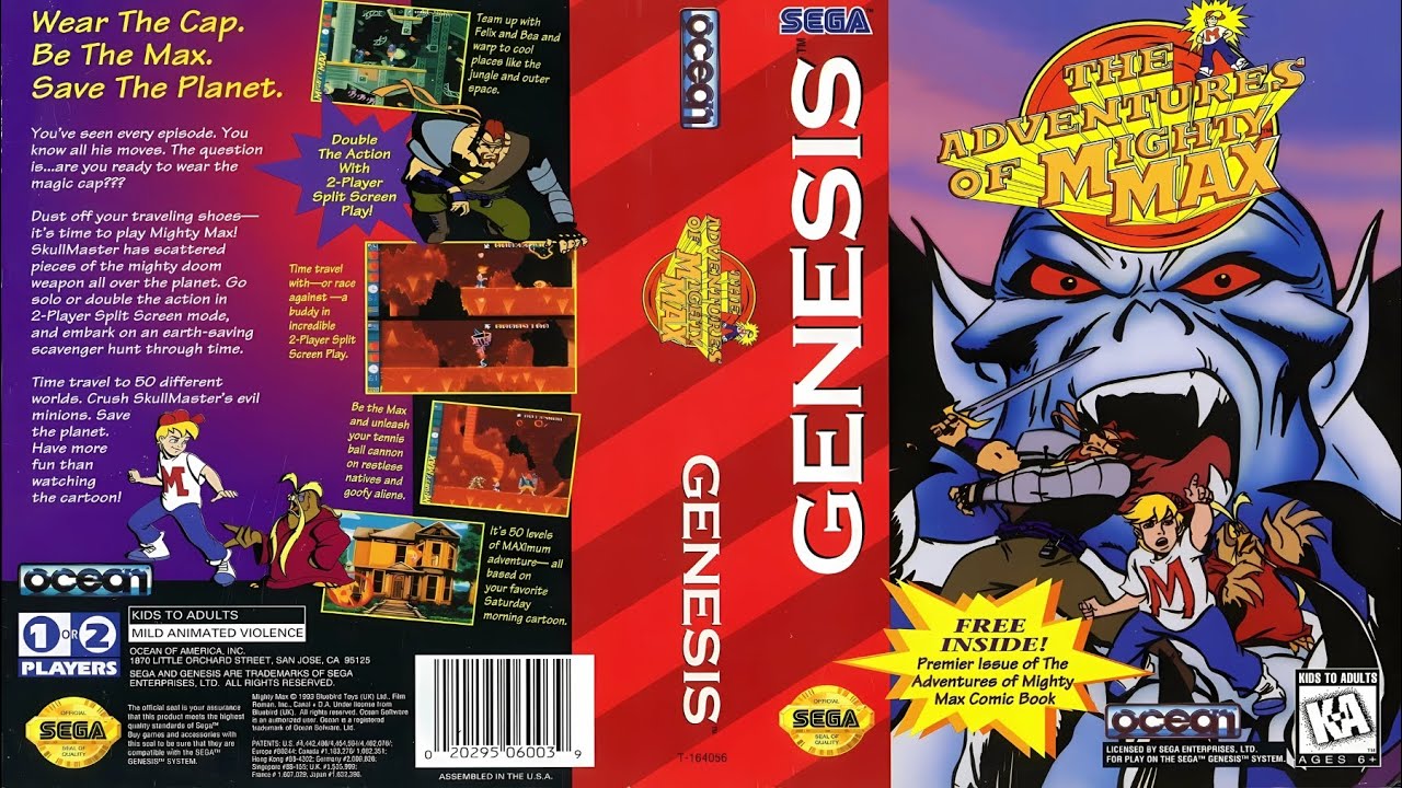 [𝐓𝐢𝐭𝐥𝐞 𝐓𝐡𝐞𝐦𝐞] The Adventures Of Mighty Max (SEGA Genesis/Mega Drive ...
