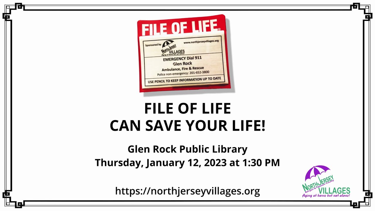 File of Life (FOL) can Save Your Life! - YouTube