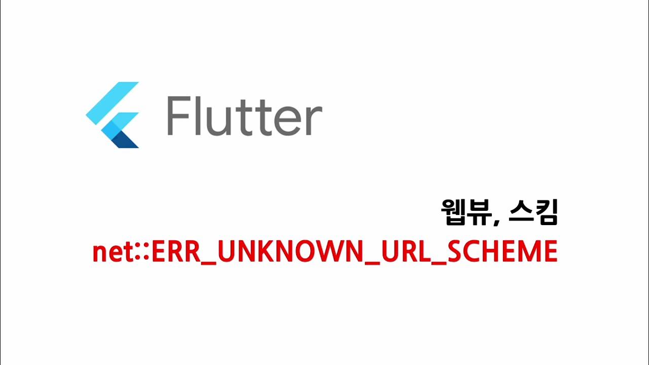 Flutter WebView Android Intent - net::ERR_UNKNOWN_URL_SCHEME - YouTube