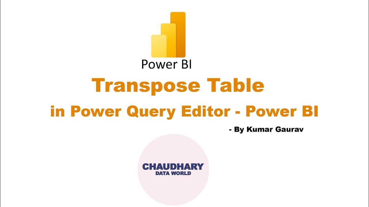 Transpose Table In Power Query Editor Power BI YouTube Transpose Table In Power Query Editor Power BI YouTube