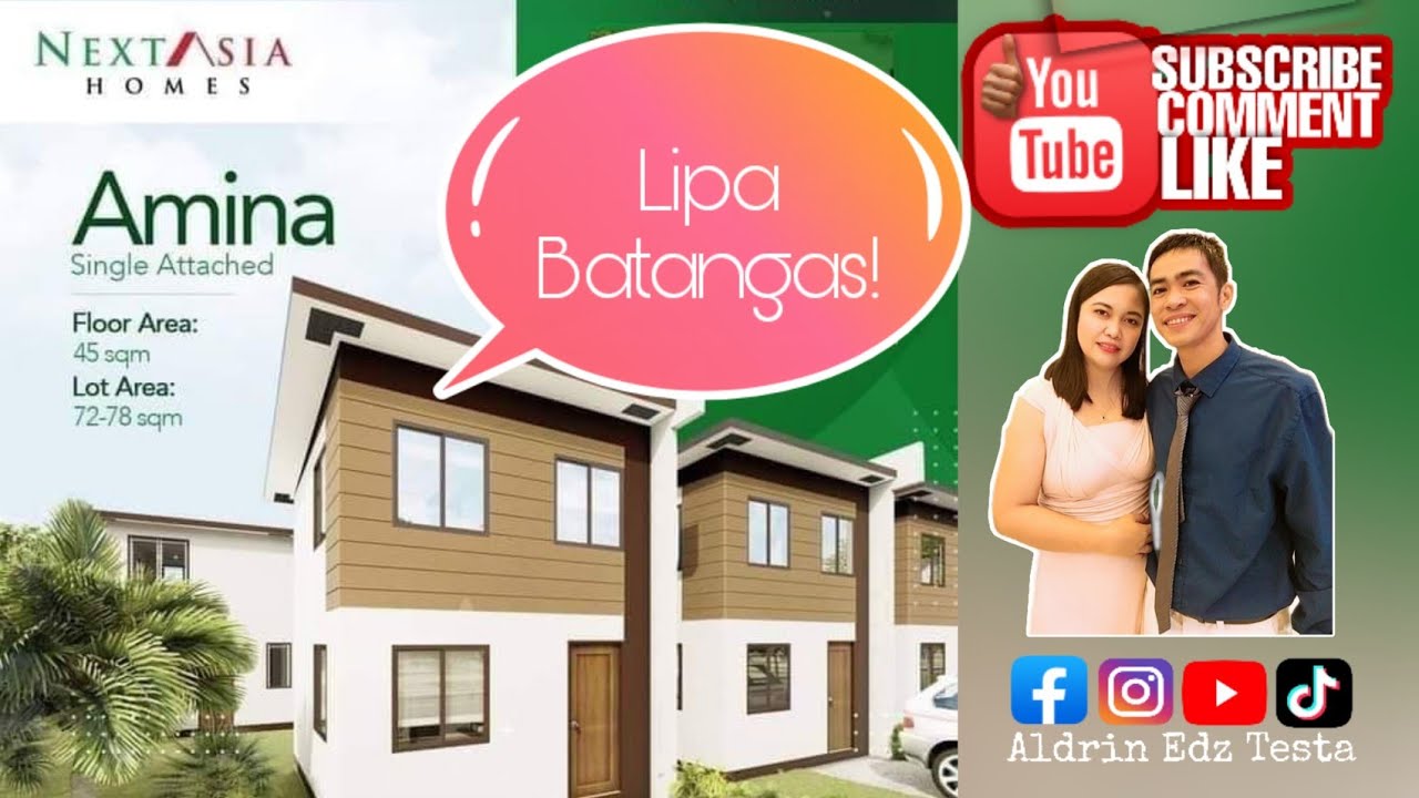 NextAsia Homes Lipa, Amina Single Attached Perspective House Video ...