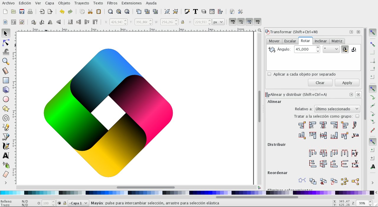 INKSCAPE 51 - Como hacer un logotipo con sombras, degradados e ...