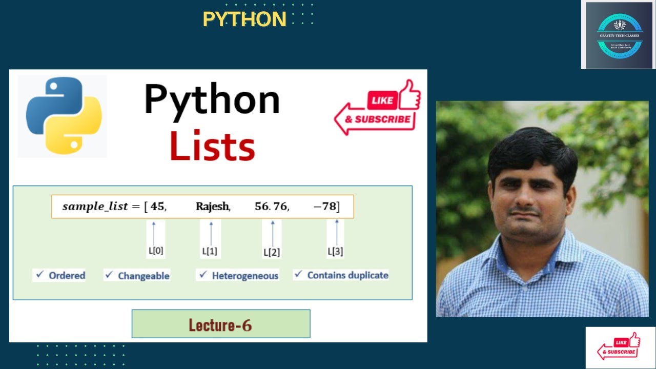 Python Lists List Python Programming Python Tutorial Youtube 2525