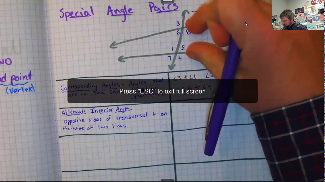Geometry Lesson 14: Angle Pairs - YouTube