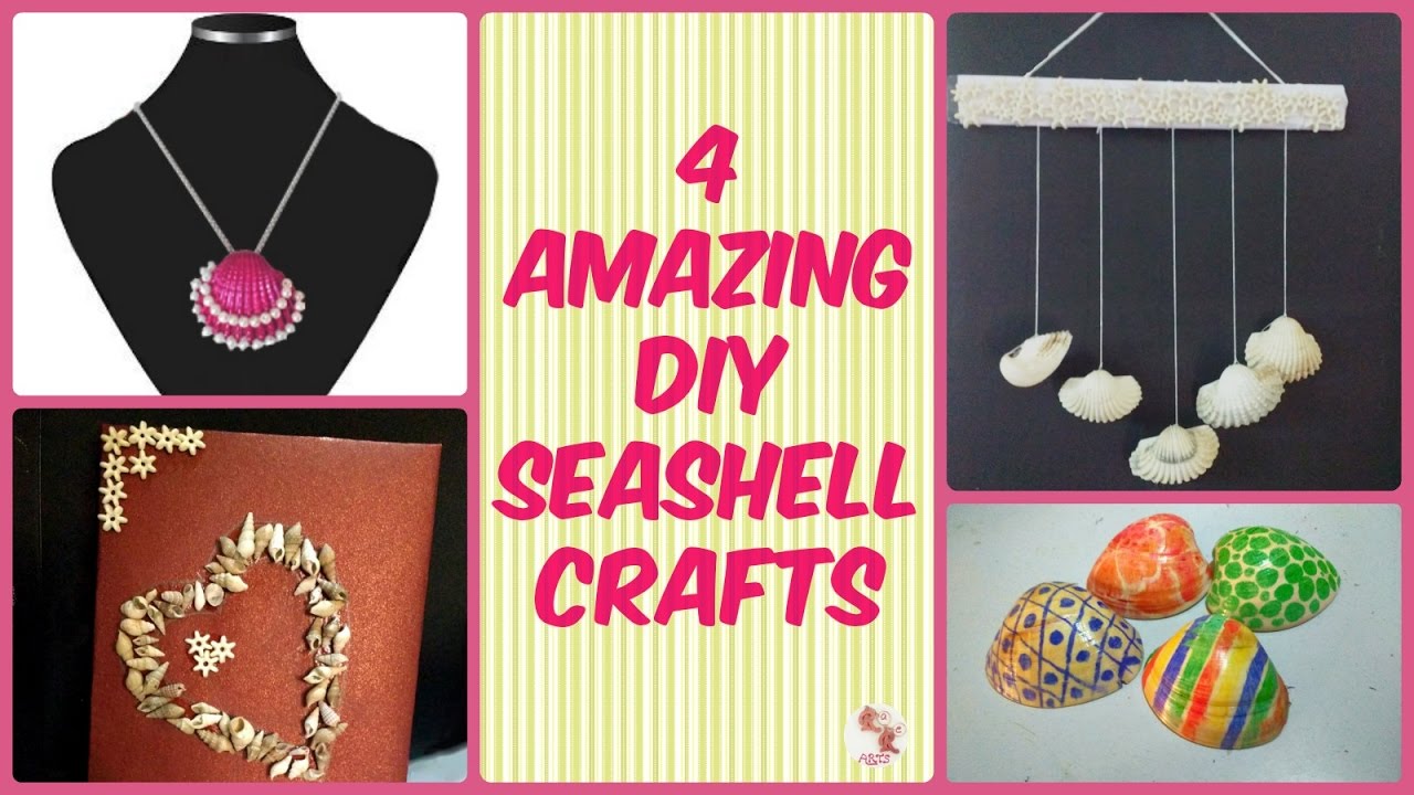 Four Amazing Seashell Craft Ideas || Easy DIY Projects || Homemade ...