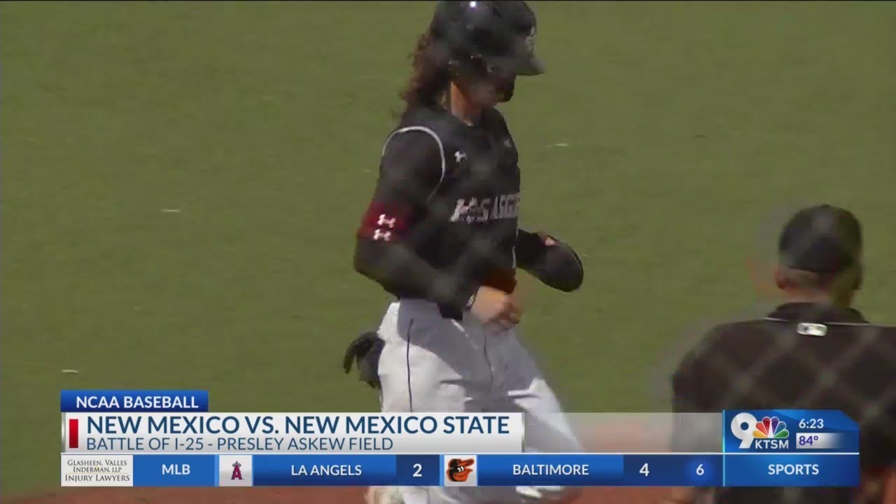 NM State baseball routs New Mexico 8-0 - YouTube