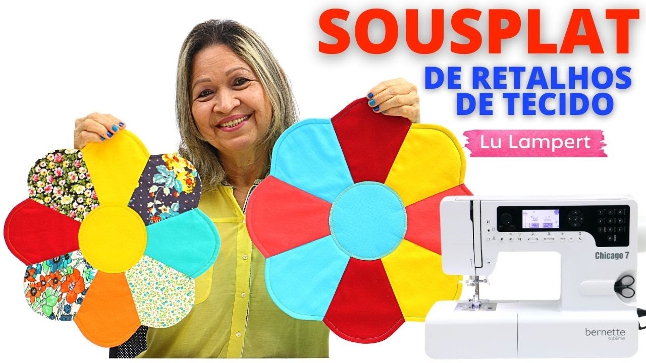 JOGO AMERICANO DE RETALHOS DE TECIDO (SOUSPLAT) - Lu Lampert - YouTube