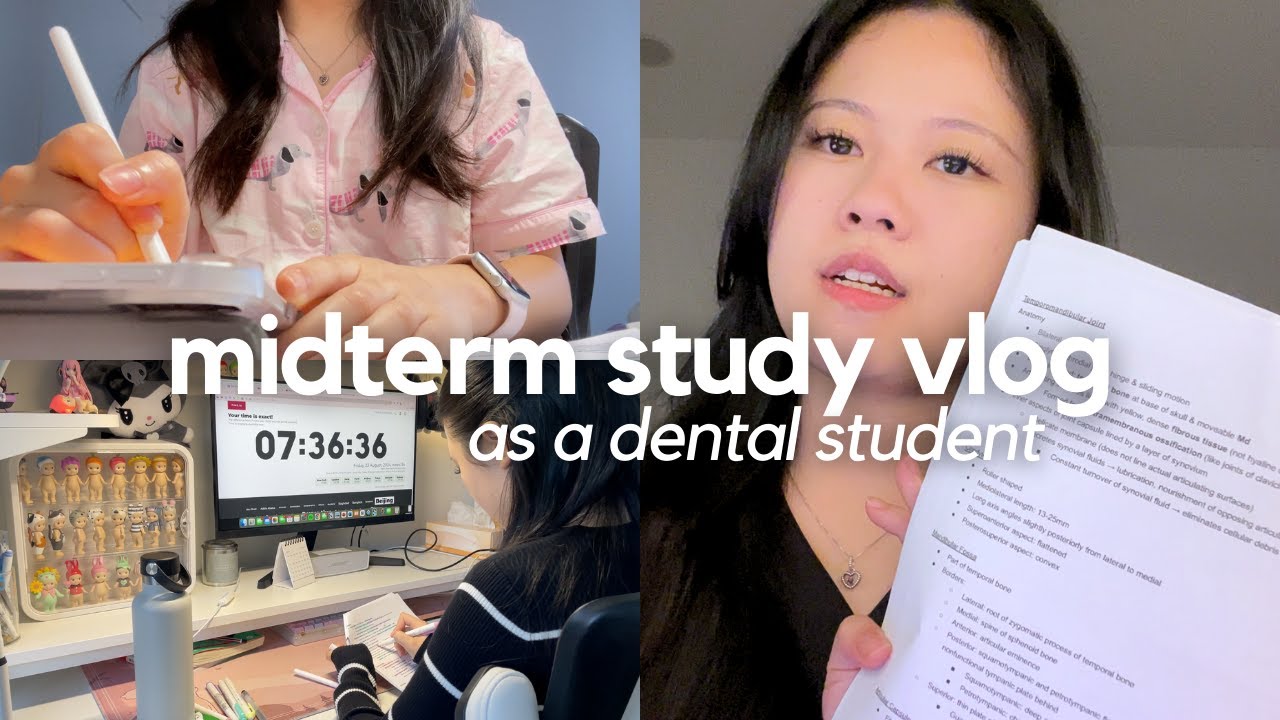MIDTERM EXAMS in DENTAL SCHOOL📝: how i study for exams, behind the scenes of exams, study ...