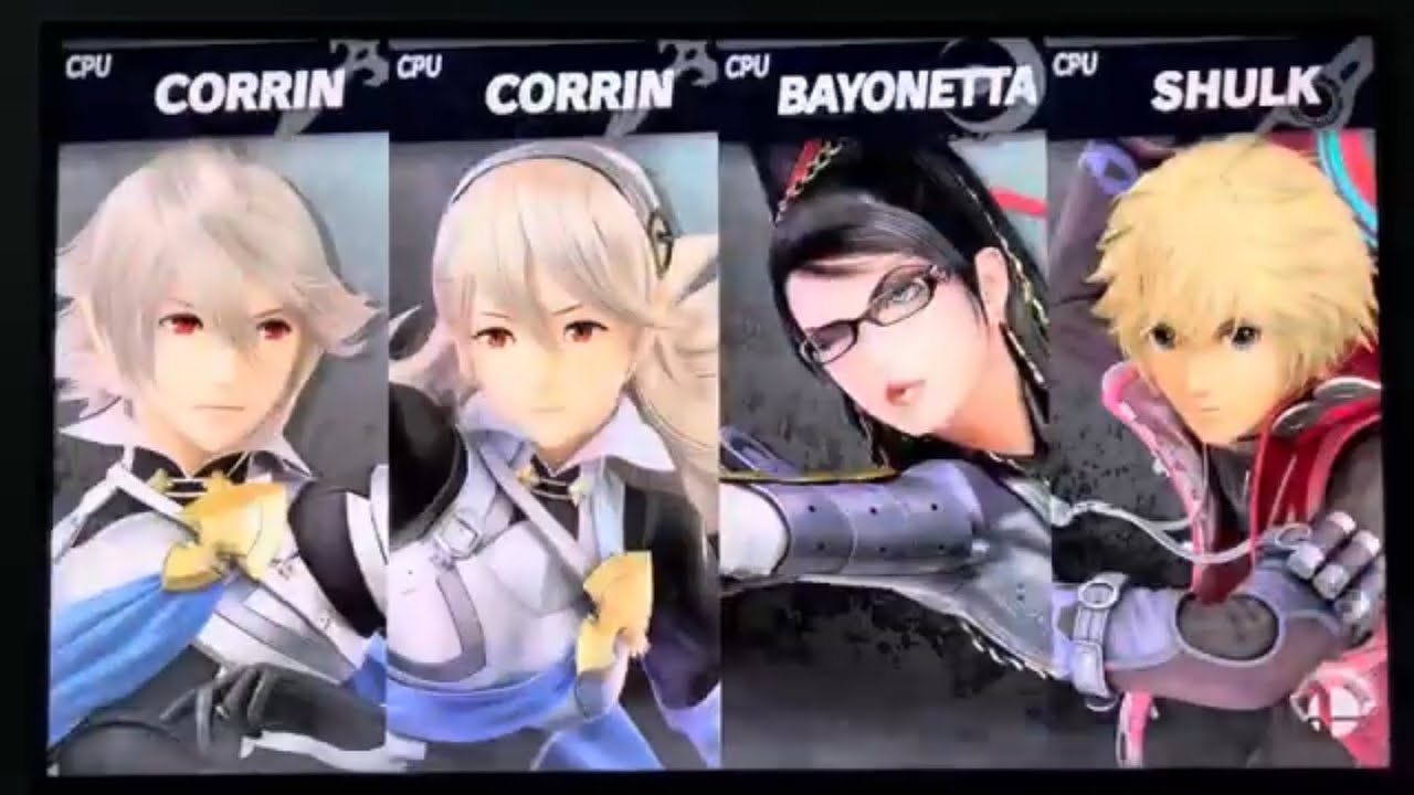 Corrin M Vs Corrin F Vs Bayonetta Vs Shulk - YouTube