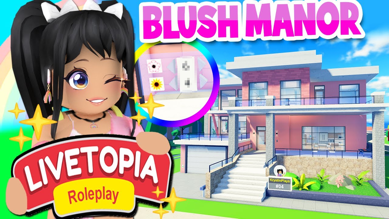 *NEW BLUSH MANOR* MANSION in LIVETOPIA Roleplay (roblox) - YouTube