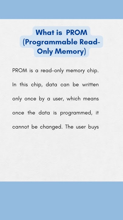 What is PROM (Programmable read-only memory) | Computer Fundamentals ...