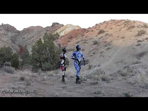 Walking in Latex Space catsuits on Mars with Latex Lara
