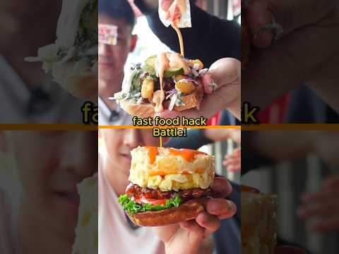 American vs. Korean who has better fast food hack!🔥🤤 #food #americanfood #fastfood #hack #battle