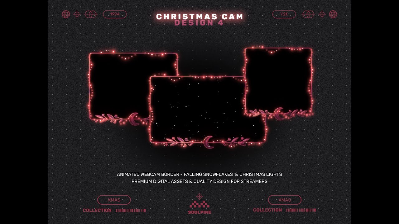 Christmas cam border • OBS borders • Animated webcam frame • Snow ...