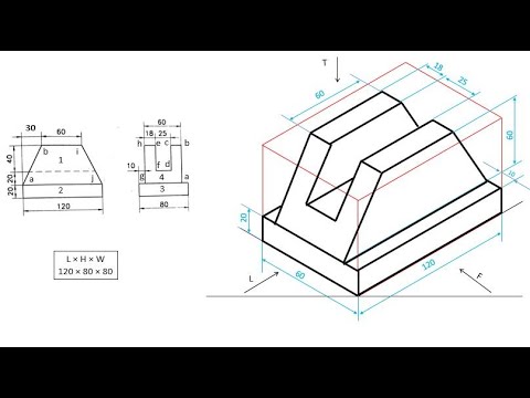 How to draw Isometric View of Engineering Objects from Orthographic ...