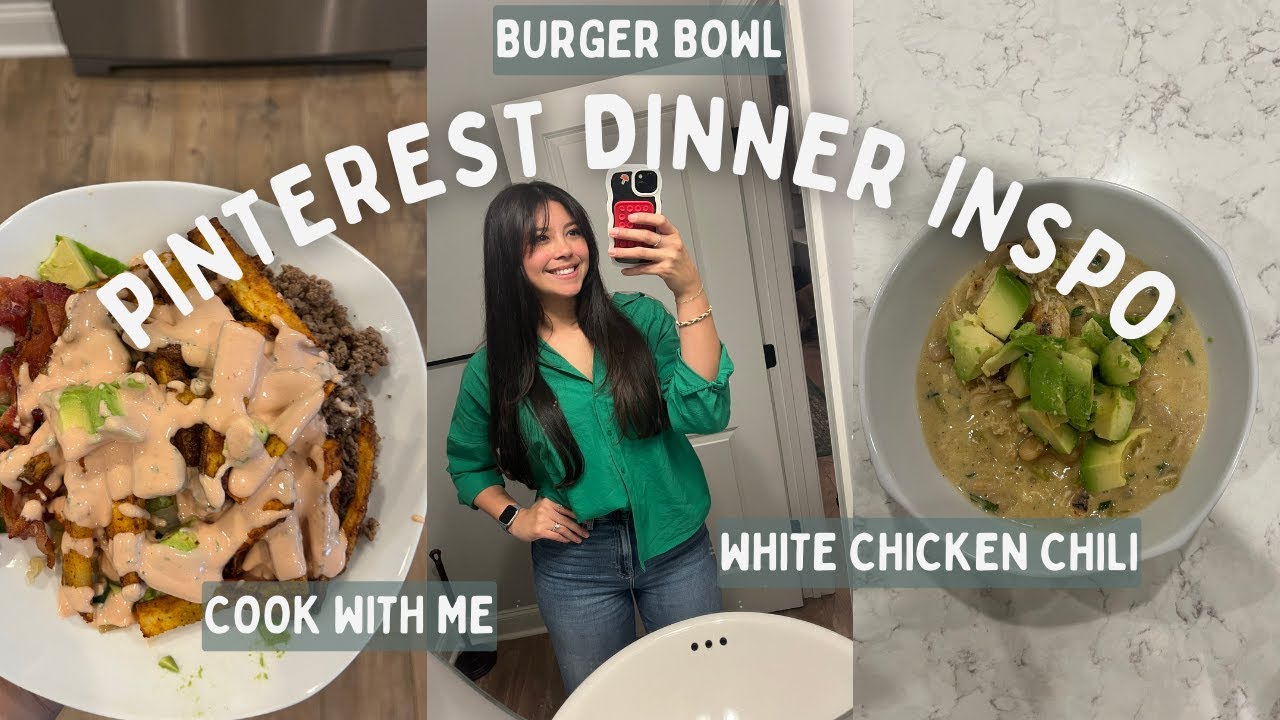 COOK DINNER WITH ME | PINTEREST DINNER INSPO | EASY RECIPES | BURGER ...