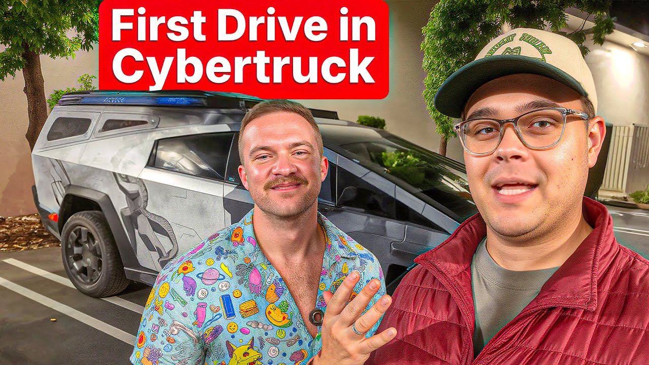 Aussie's First Drive in Cybertruck & FSD in USA - YouTube