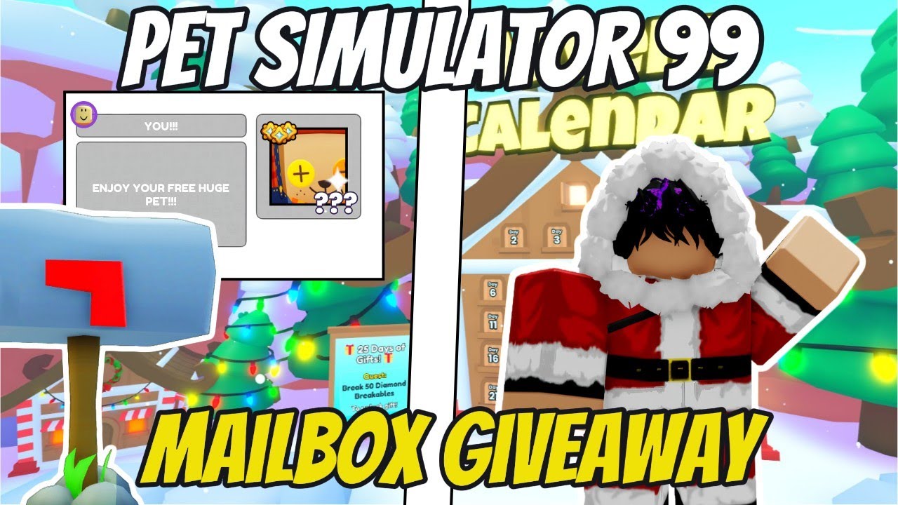 🔴LIVE MAILBOX GIVEAWAY - PET SIMULATOR 99 | Christmas Update Soon ...