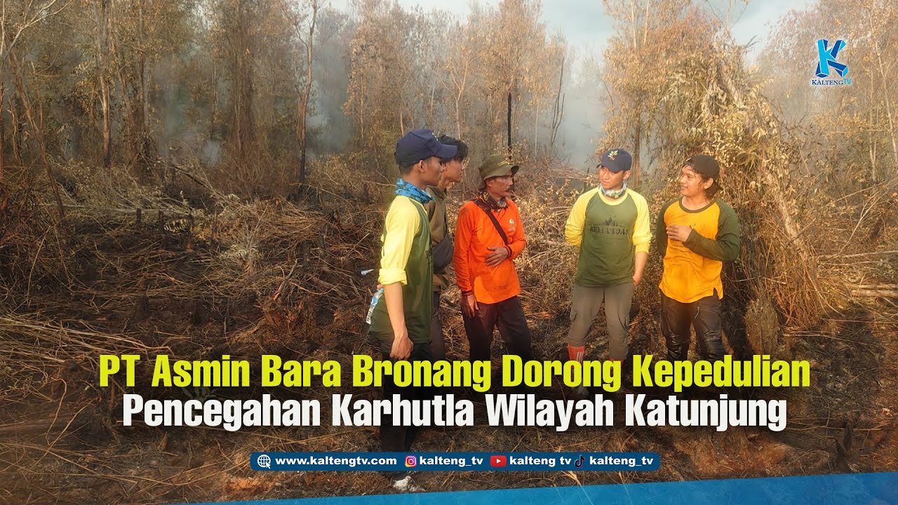 PT ASMIN BARA BRONANG BANTU PEMADAMAN DI DESA KATUNJUNG - YouTube