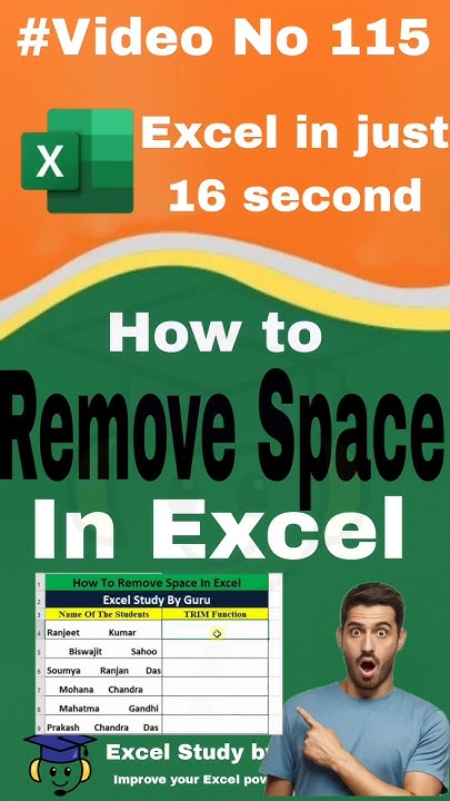 Remove Unwanted blank Spaces in Excel Cells, Erase Extra double Spaces in Excel, Spaces in Excel ...