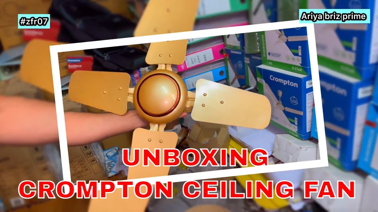 Crompton Ariya Briz Prime 600MM Ceiling Fan Unboxing | Coral Gold ...