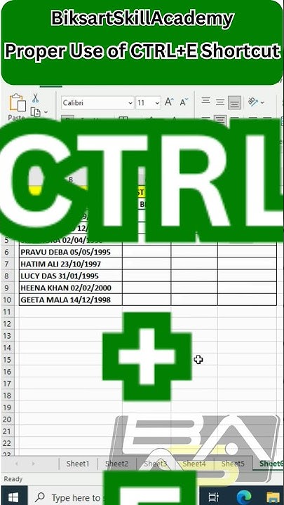 Proper😎 use CTRL+E Shortcut🧲#exceltips#excelforbeginners#exceltutorial#computereducation# ...