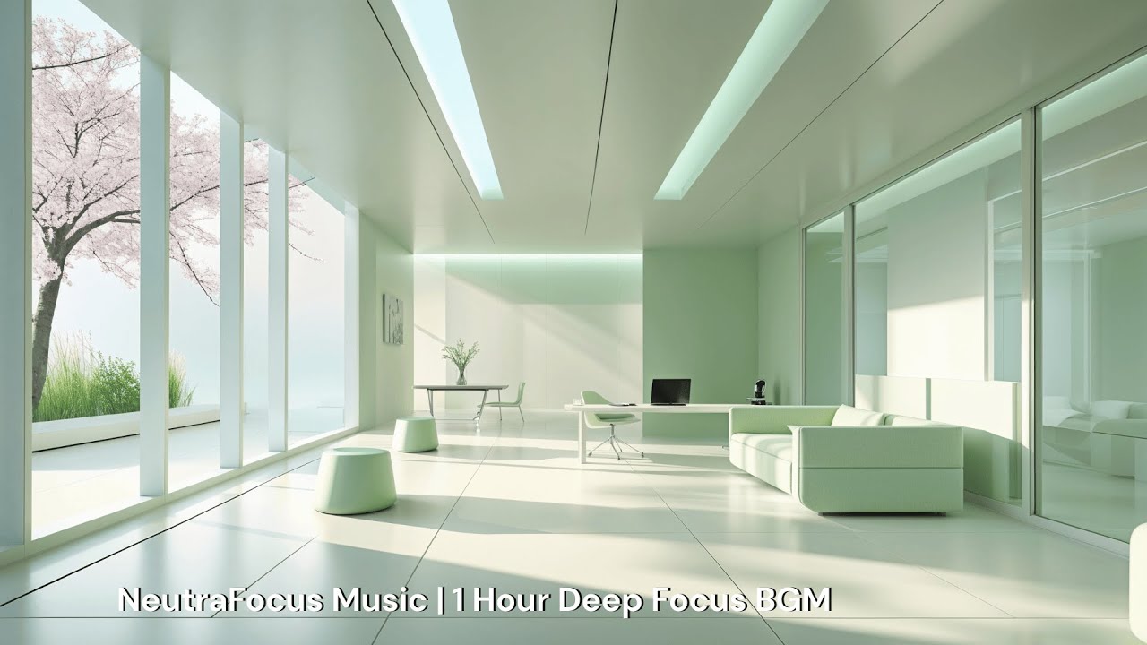 NeutraFocus Music | 1 Hour Deep Focus BGM | Minimalist Spring Office ...