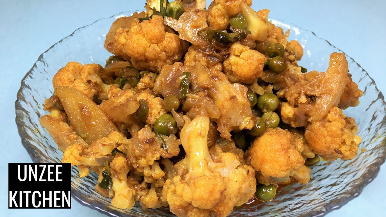 Aloo Gobi Sabzi or Stir-fried Cauliflower with potatoes - Unzee Kitchen ...