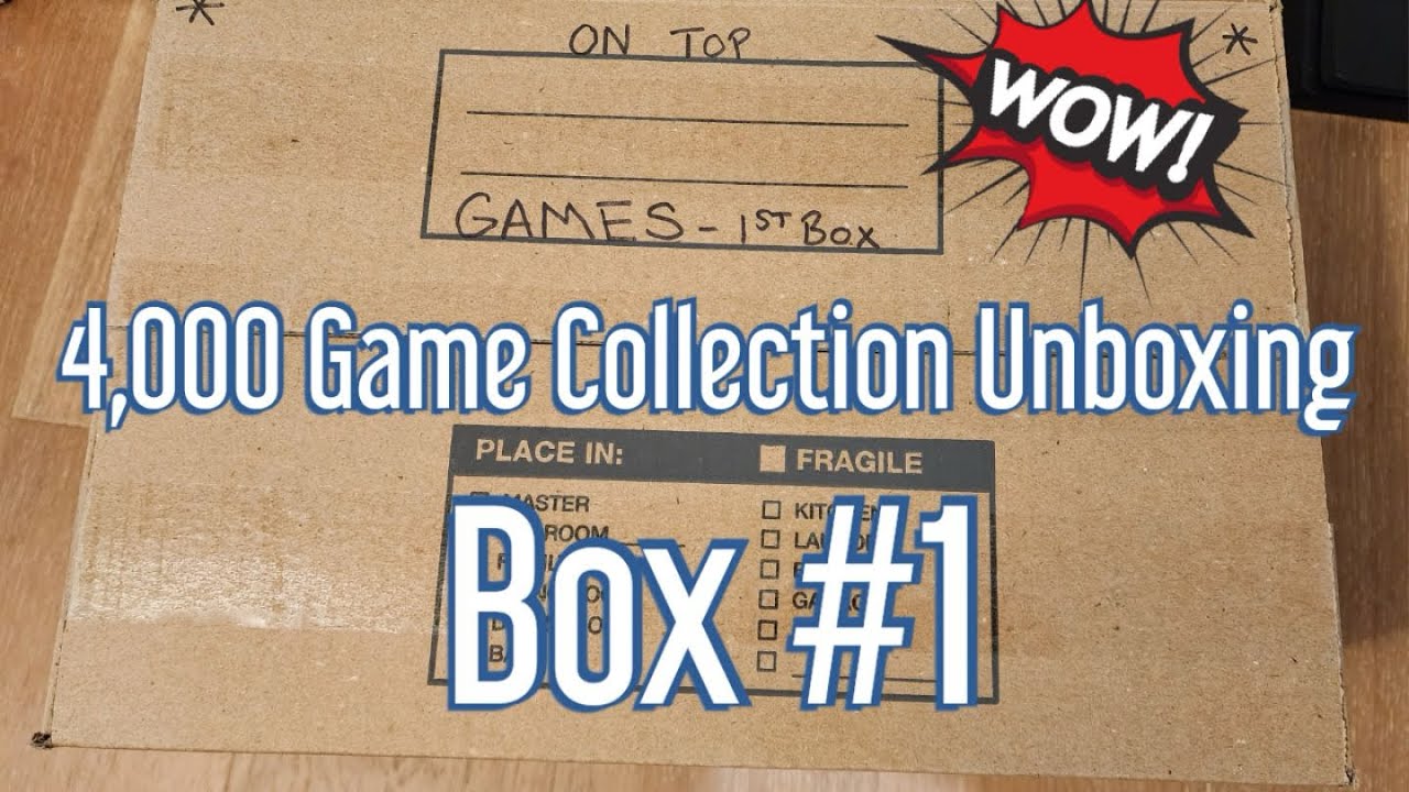 Unboxing box #1 of a 4000+ game video game collection - YouTube