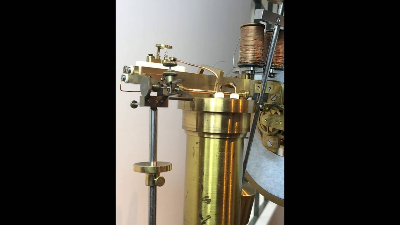 Sellier double pendulum clock - YouTube