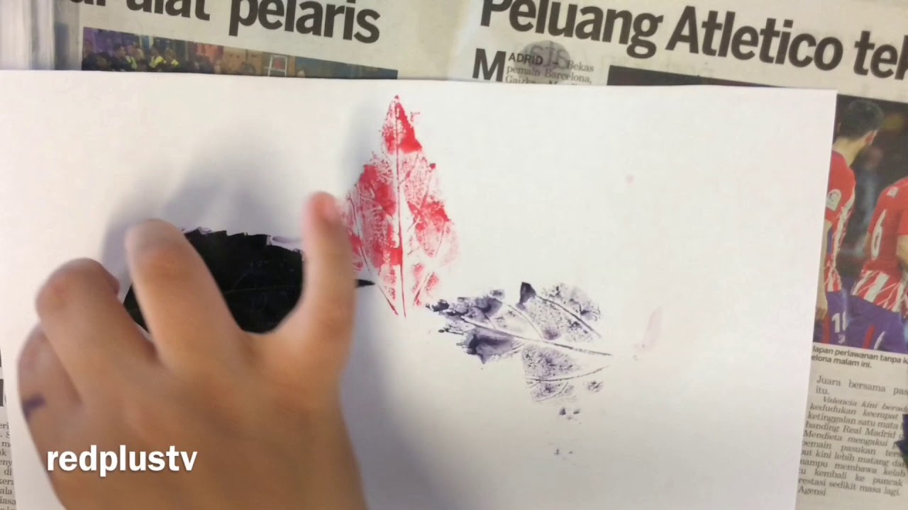 Aktiviti Capan Daun + Cap Jari Bidang Menggambar Pendidikan Kesenian ...