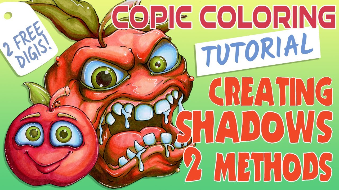 COPIC TUTORIAL - COPIC SHADING - 2 Methods for making great shadows ...