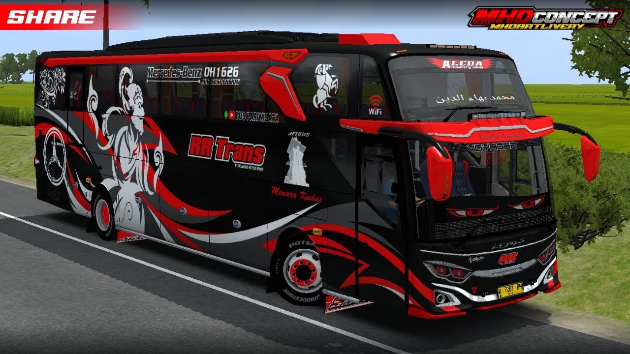 SHARE LIVERY BUS RR TRANS ALEDA MOD MN : AE Art. Bussid - YouTube