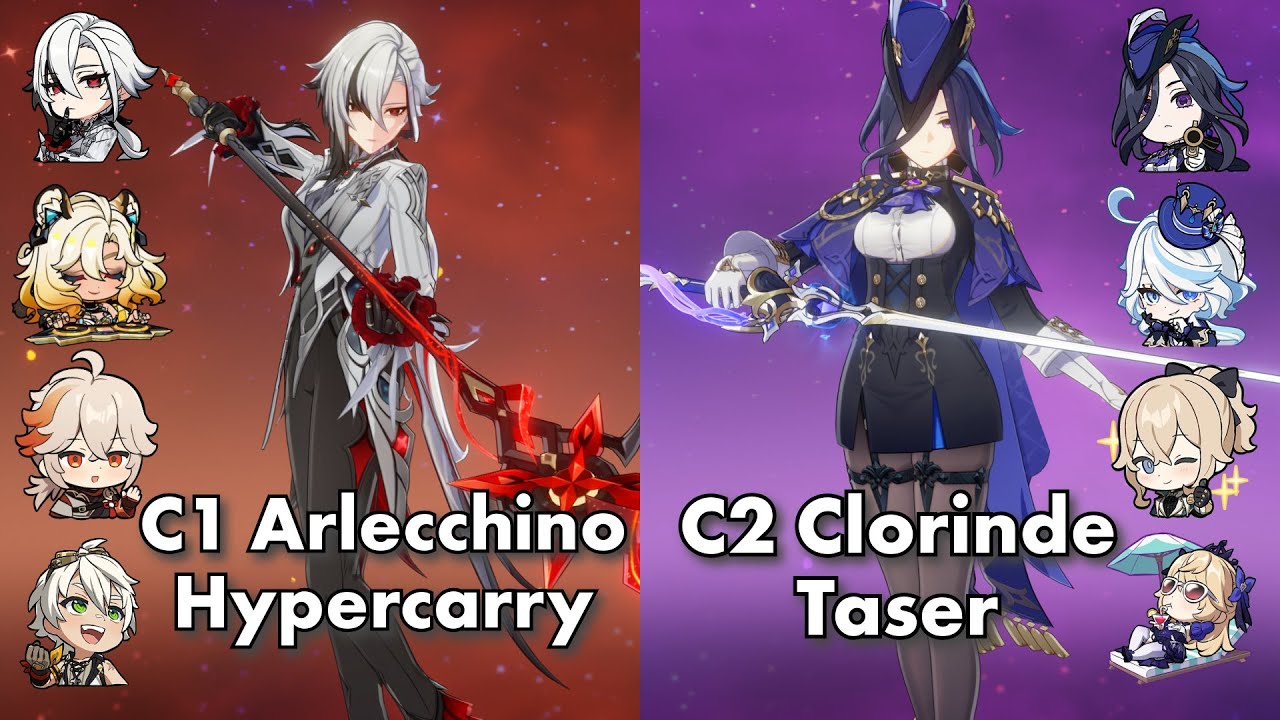 C1 Arlecchino Hypercarry with C0 Xilonen & C2 Clorinde Taser | 5.1 ...