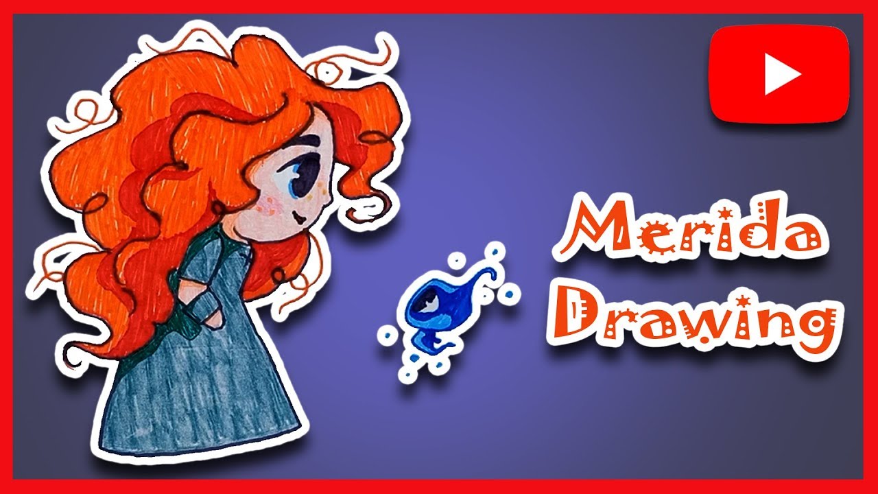 Disney Princess Drawing \ How to draw Merida Cute and Easy Kawaii Chibi ...