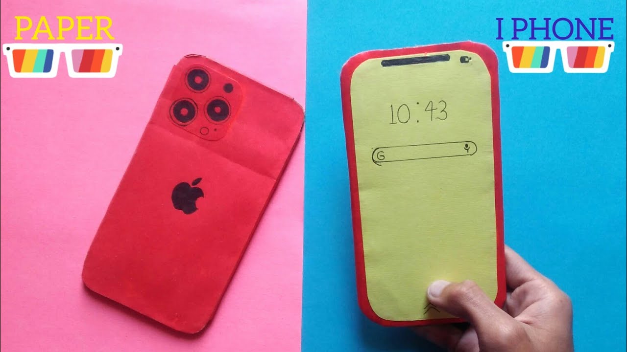 How to make Paper IPHONE for Kids/IPHONE making with Cardboard/ Iphone ...