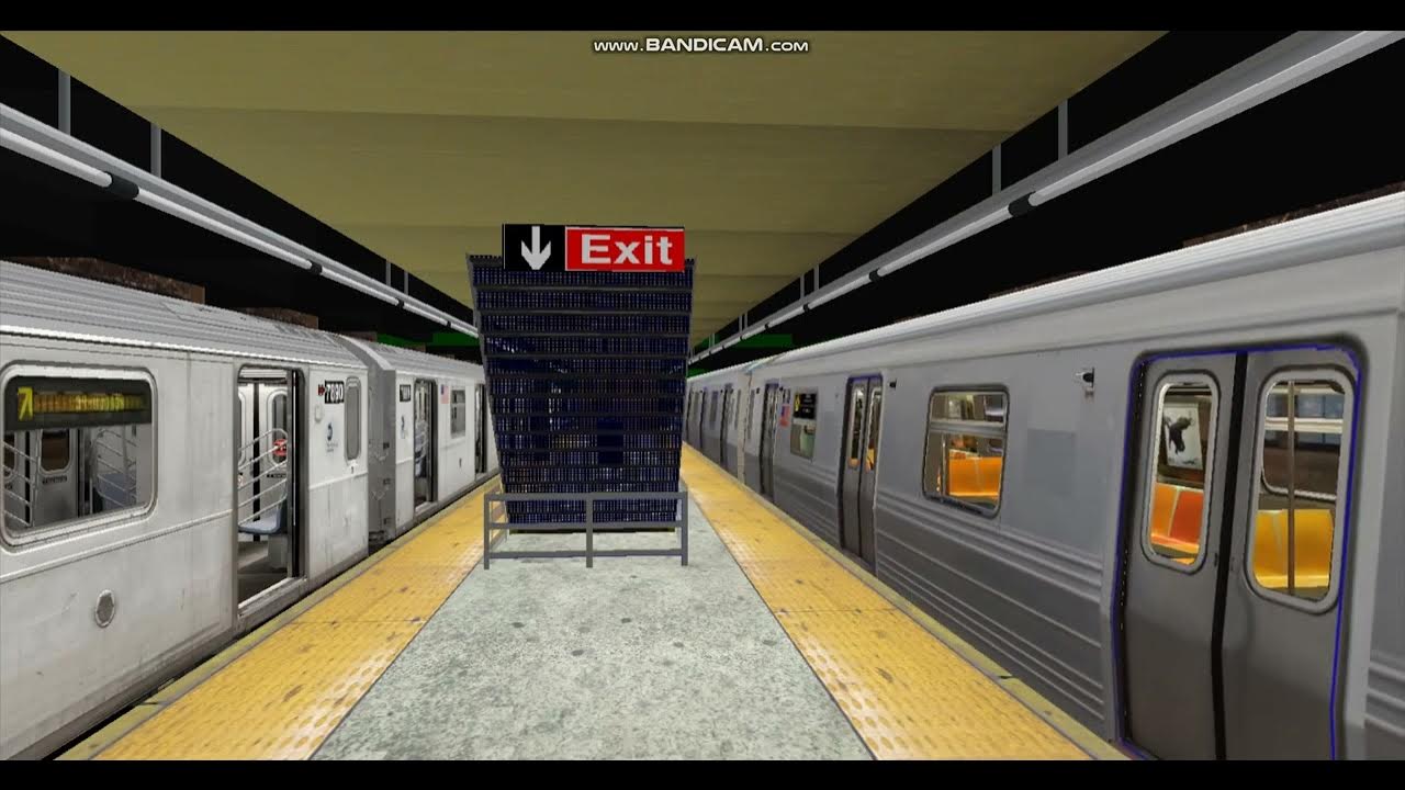 [OpenBVE] NYCT Virtual Fanning Manhattan Bound R188 7 and R68 N Trains at Queensboro Plaza - YouTube